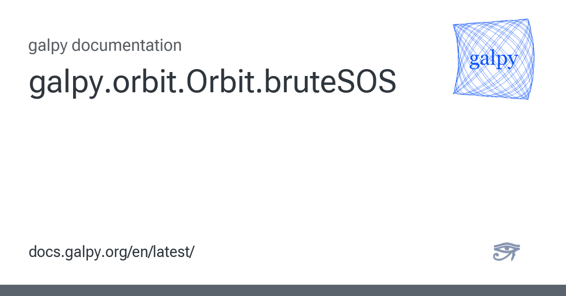 galpy.orbit.Orbit.bruteSOS — galpy v1.12.0.dev0 documentation