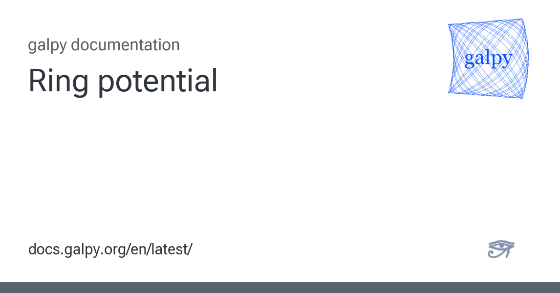Ring potential — galpy v1.12.0.dev0 documentation