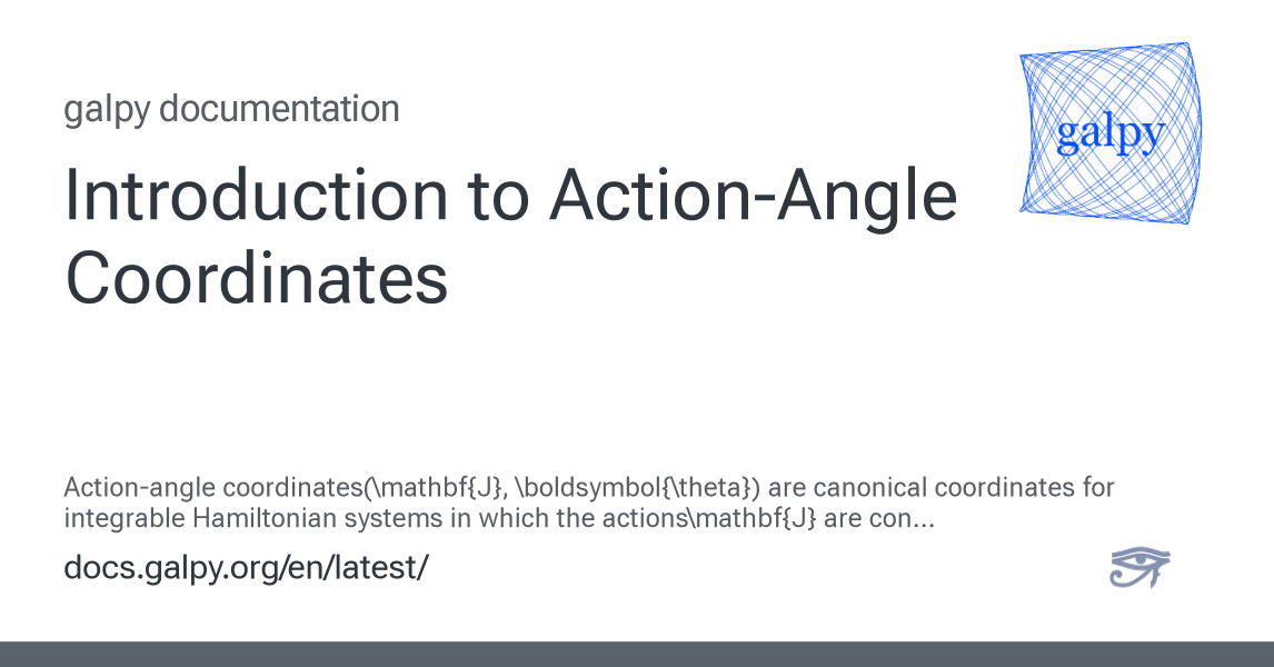 Introduction to Action-Angle Coordinates — galpy v1.12.0.dev0 documentation