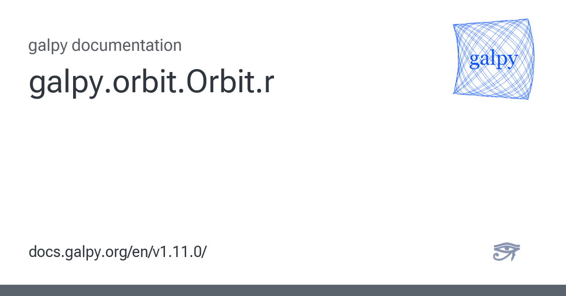 galpy.orbit.Orbit.r — galpy v1.11.0 documentation