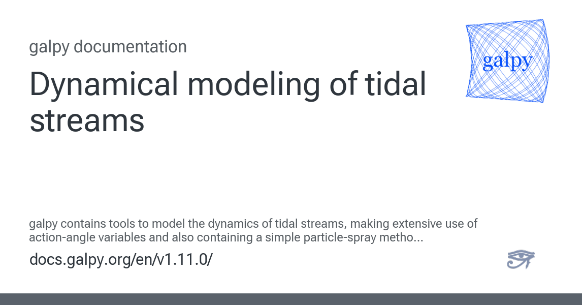Dynamical modeling of tidal streams — galpy v1.11.0 documentation
