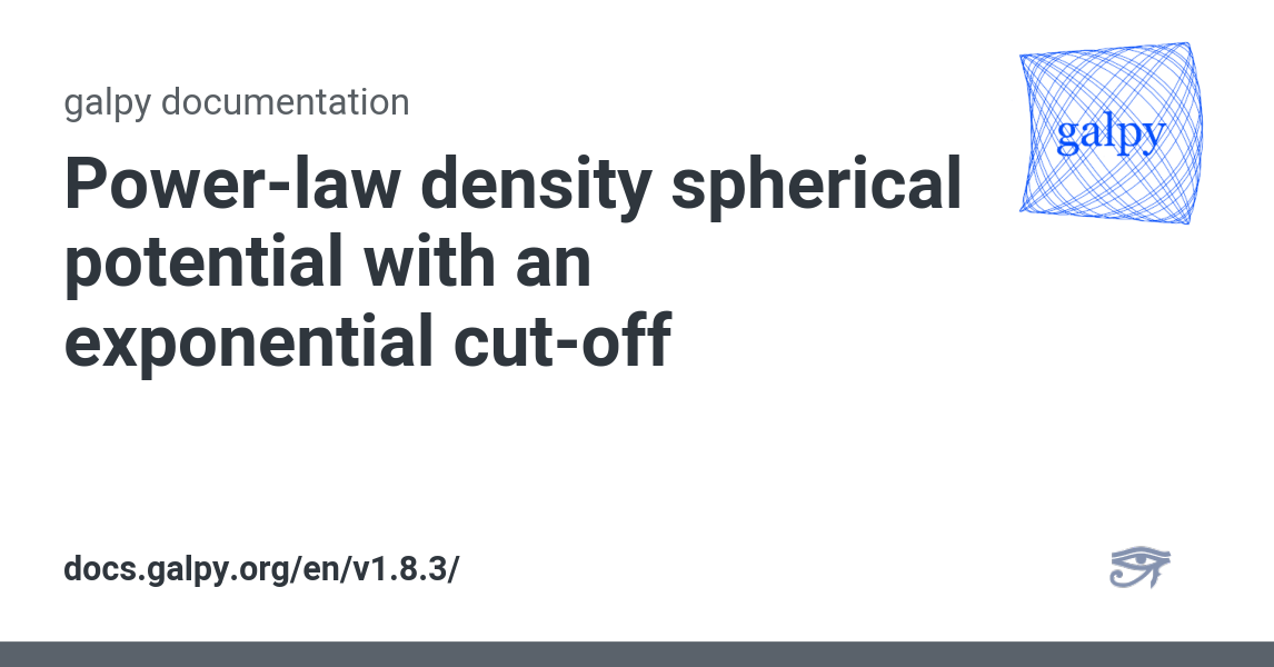 Power-law density spherical potential with an exponential cut-off ...